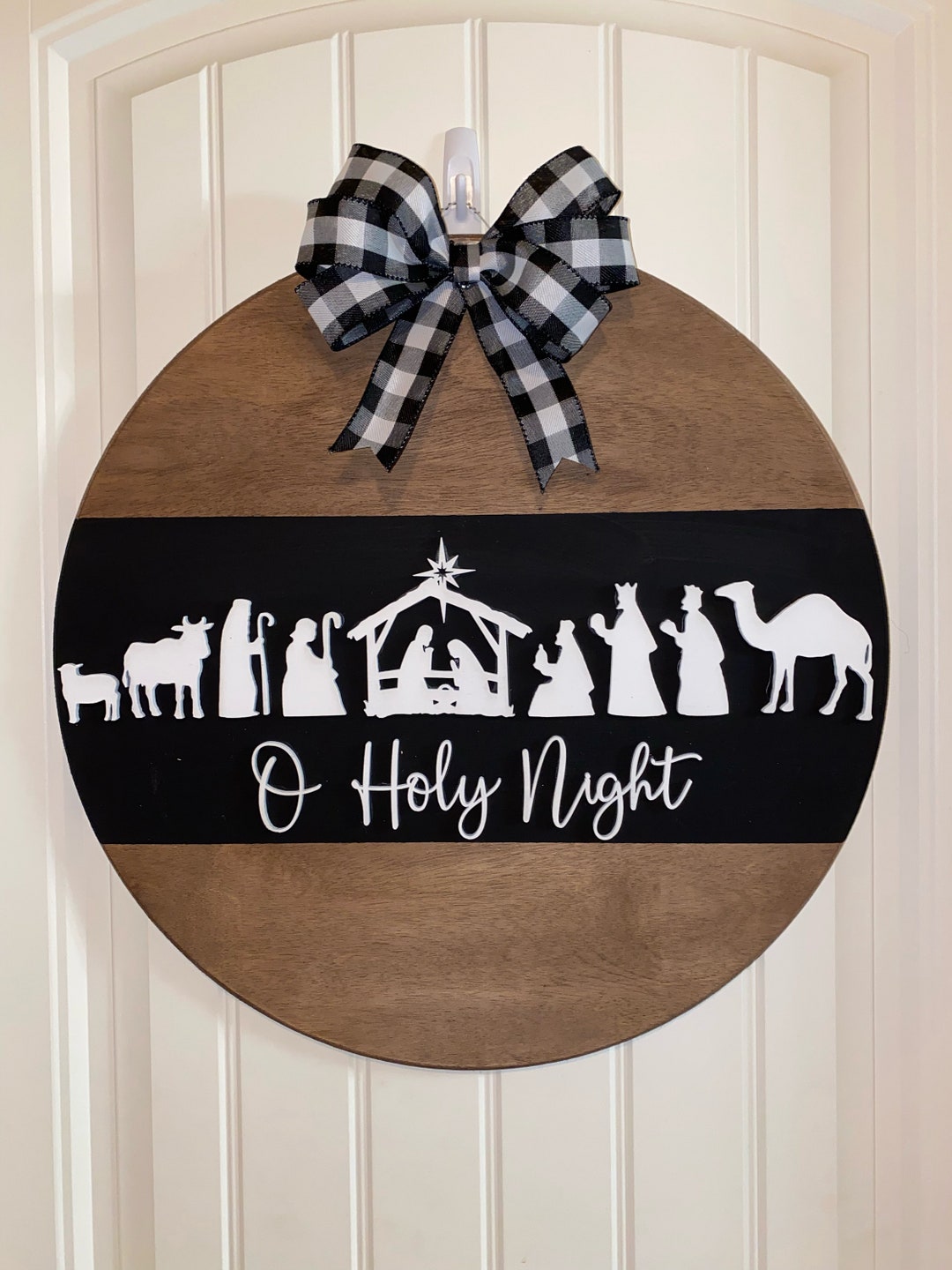 O Holy Night Door Hanger | Christmas Door Hanger | Nativity Door Hanger ...