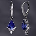 Orion Nebula Earrings Black, Dangle Drop, Black Rhodium Outer Space ...