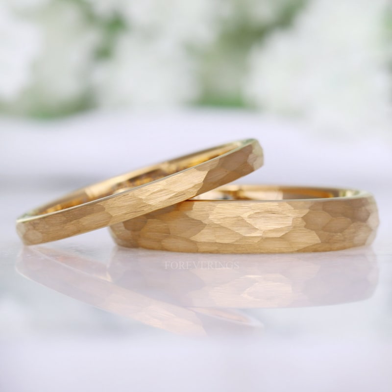 Simple Gold Wedding Rings - Etsy