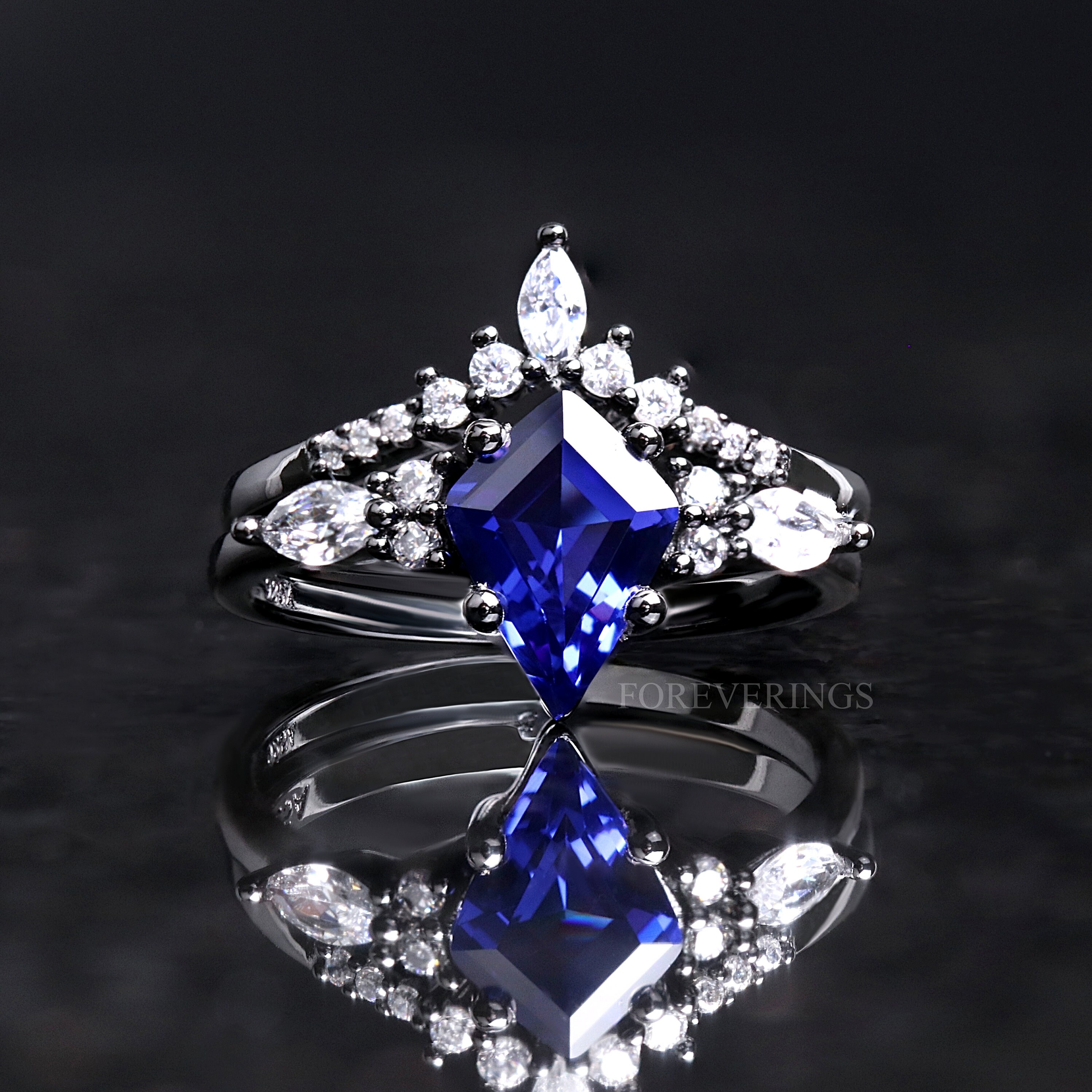 Orion Nebula Ring Set His and Hers Wedding Band Sapphire - Etsy