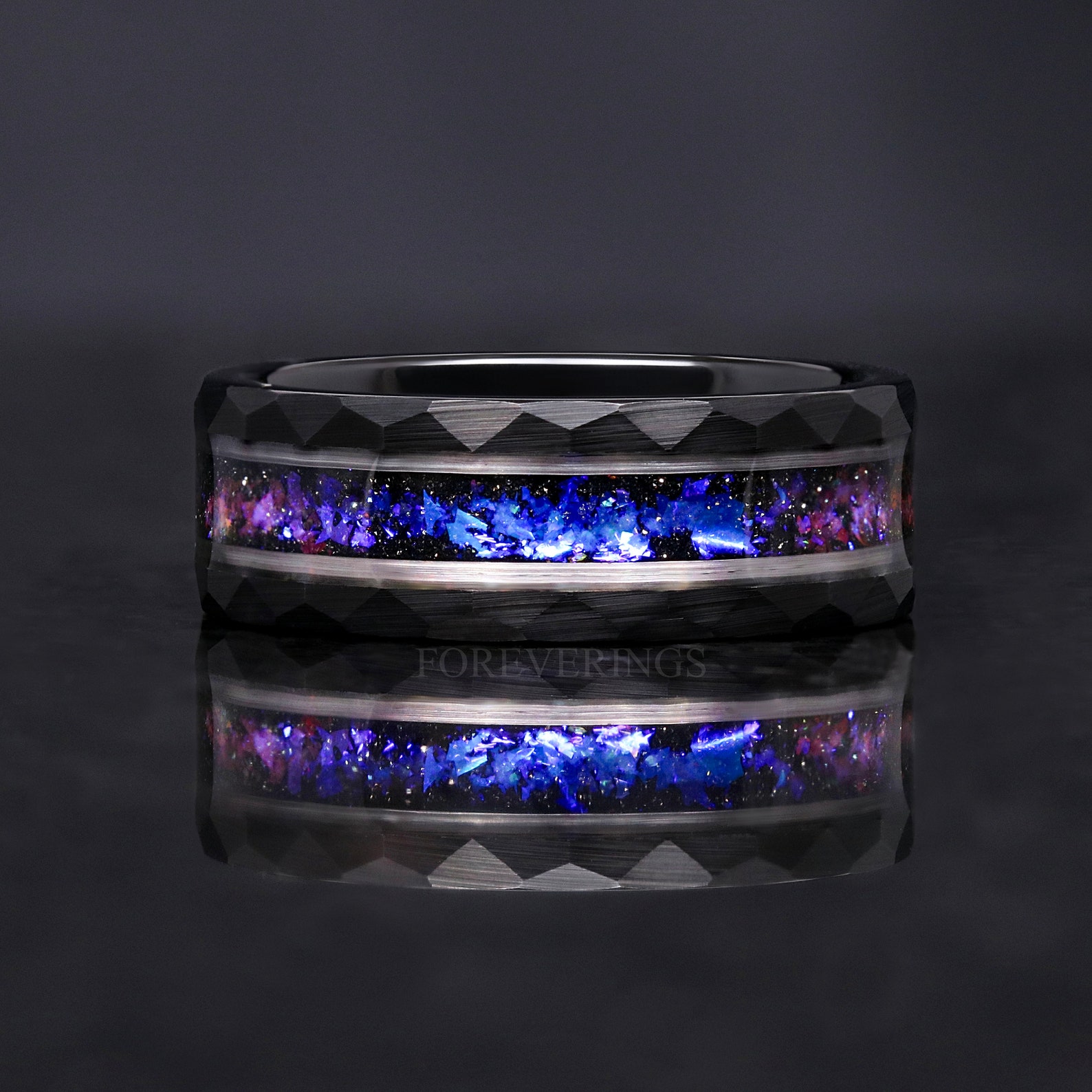 Orion Nebula Ring Set, His and Hers Wedding Band, Sapphire and ...