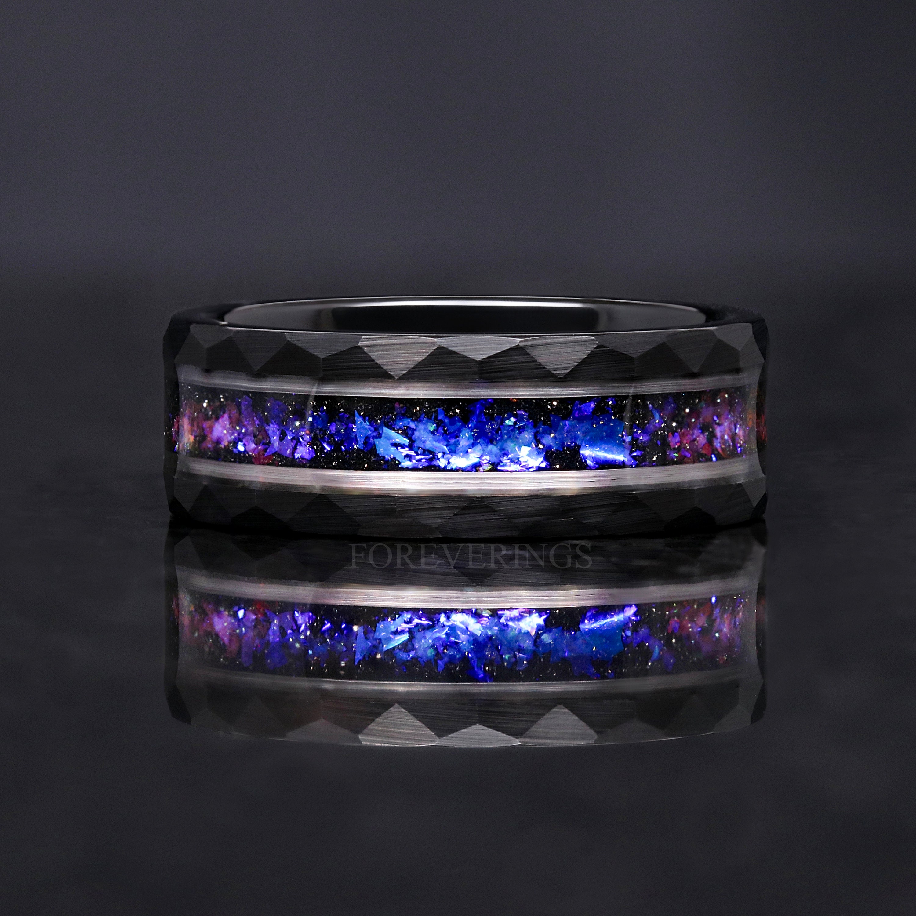 Orion Nebula Ring Set, His and Hers Wedding Band, Sapphire and ...