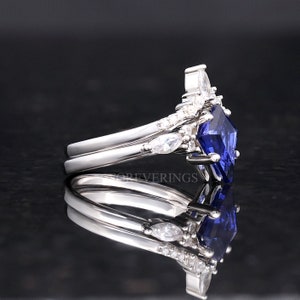 Orion Nebula Ring Set, His and Hers Wedding Band, Sapphire, Silver Ring ...