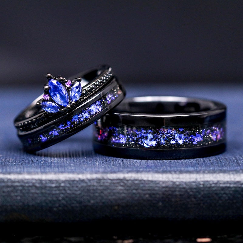Blue Wedding Ring - Etsy