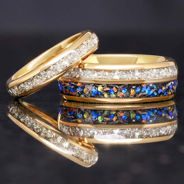 Matching Couple Ring Meteorite - Etsy