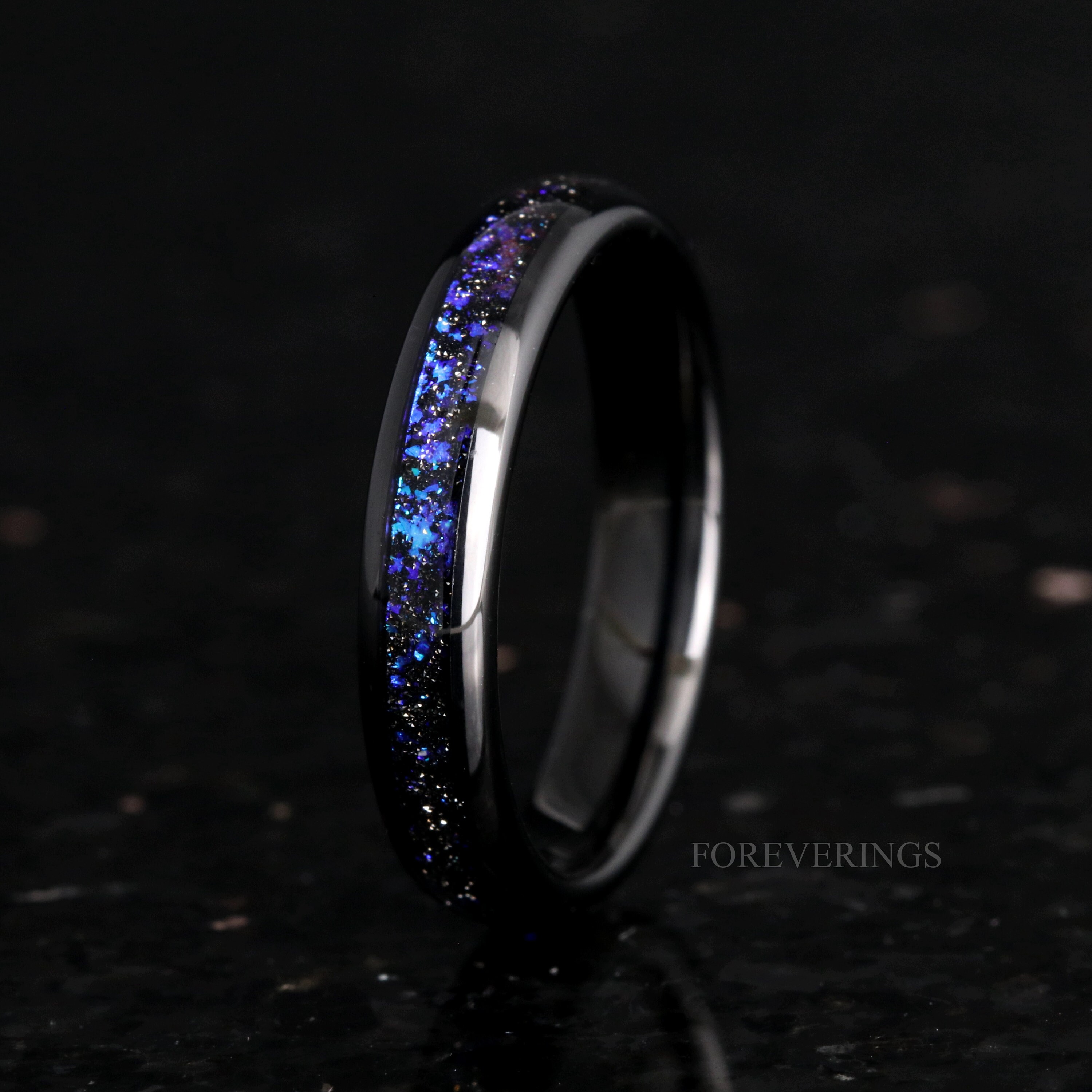 Orion Nebula Ring Set His and Her Tungsten Wedding Band 6mm | Etsy