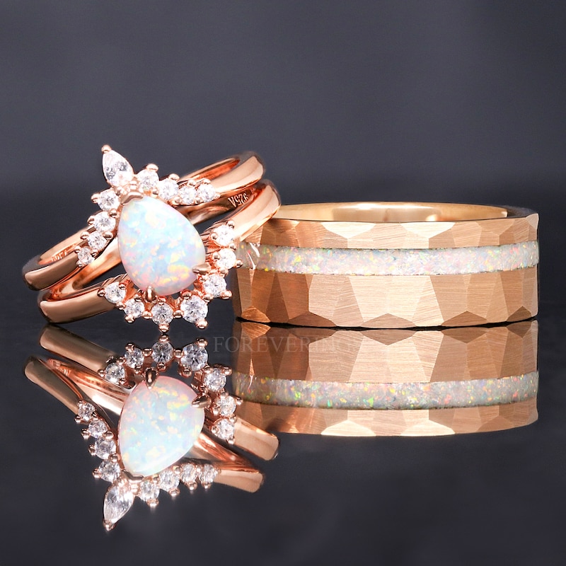 Opal Ring Set - Etsy