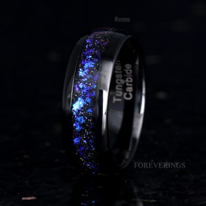 Orion Nebula Ring, Tungsten Outer Space Ring, 8mm-6mm-4mm Man Woman ...