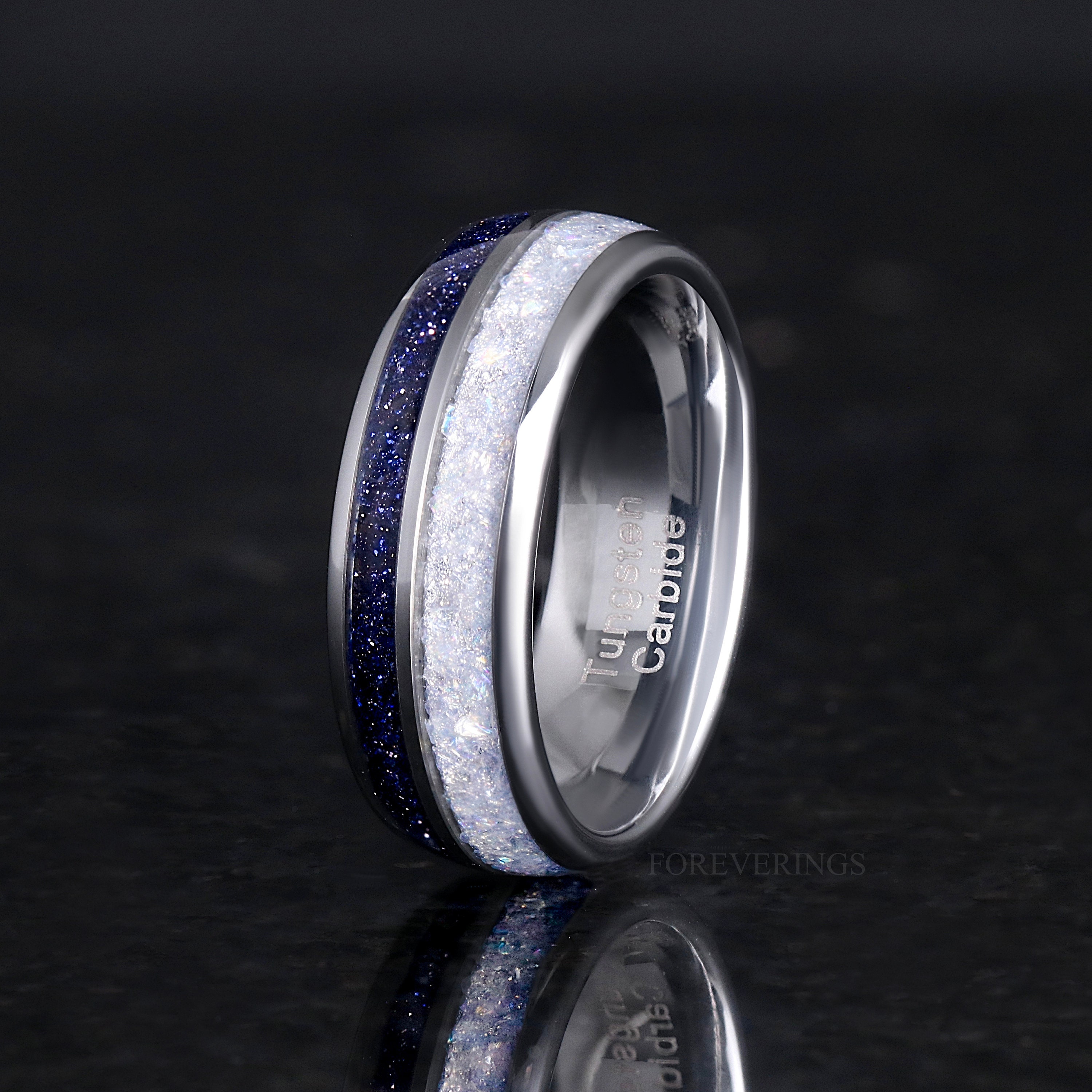 Lunara Moonstone Ring Set, His and Her Wedding Ring, Unique Couples ...