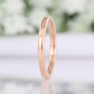 Minimalist Rose Gold Wedding Band, Rose Gold Tungsten Ring, 2mm-4mm ...