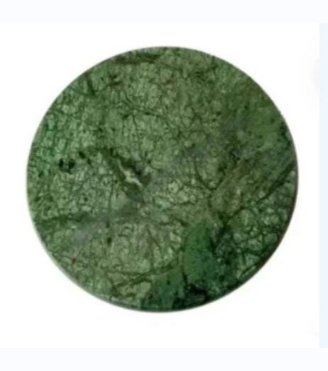 Green Marble Round Side Corner Table Smooth Surface Green Marble Gift ...