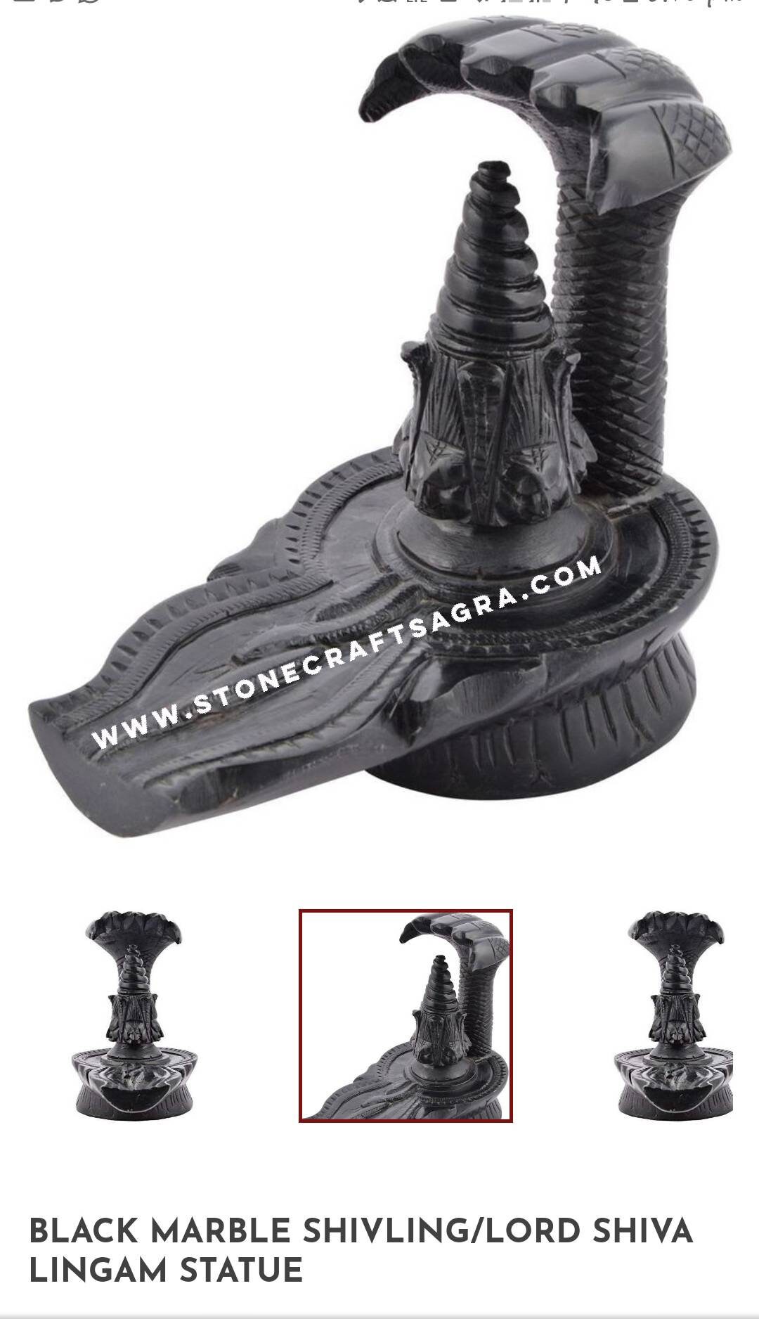 Black Marble Engraved Lord Shiva Shivling With Big Snake Hindu - Etsy