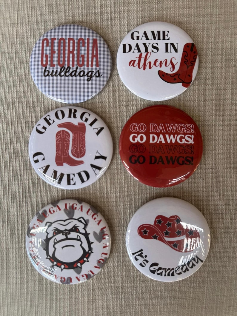 University of Georgia Gameday Buttons/pins - Etsy