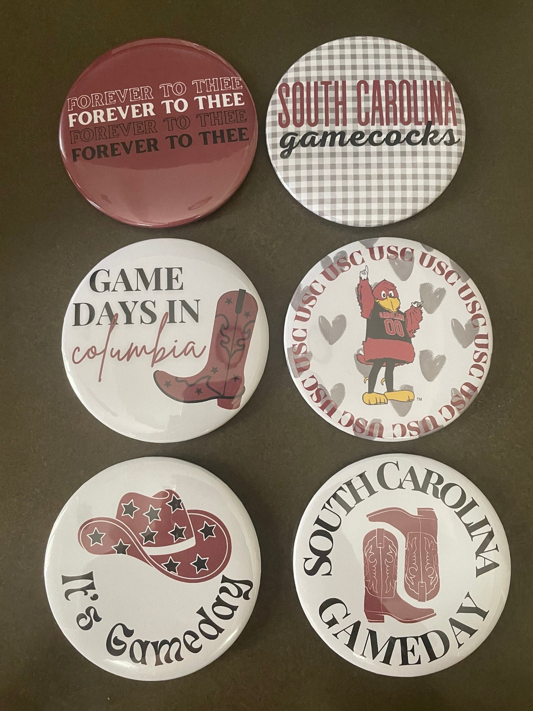 University of South Carolina Gameday Buttons/pins - Etsy