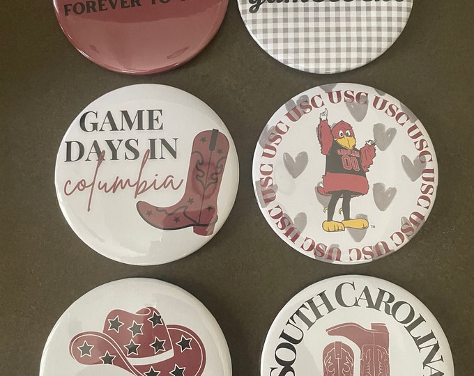 University of South Carolina Gameday Buttons/pins - Etsy