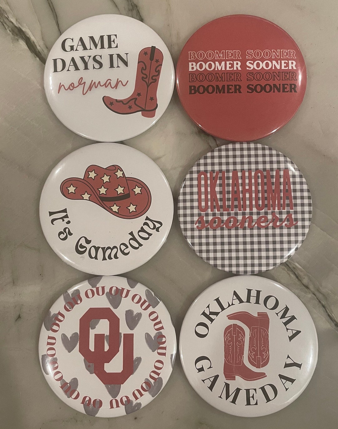 University of Oklahoma Gameday Buttons/pins - Etsy