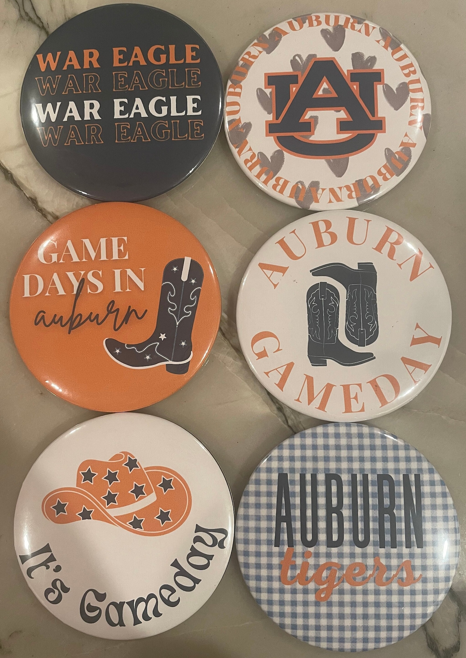 Auburn University Gameday Buttons/pins - Etsy