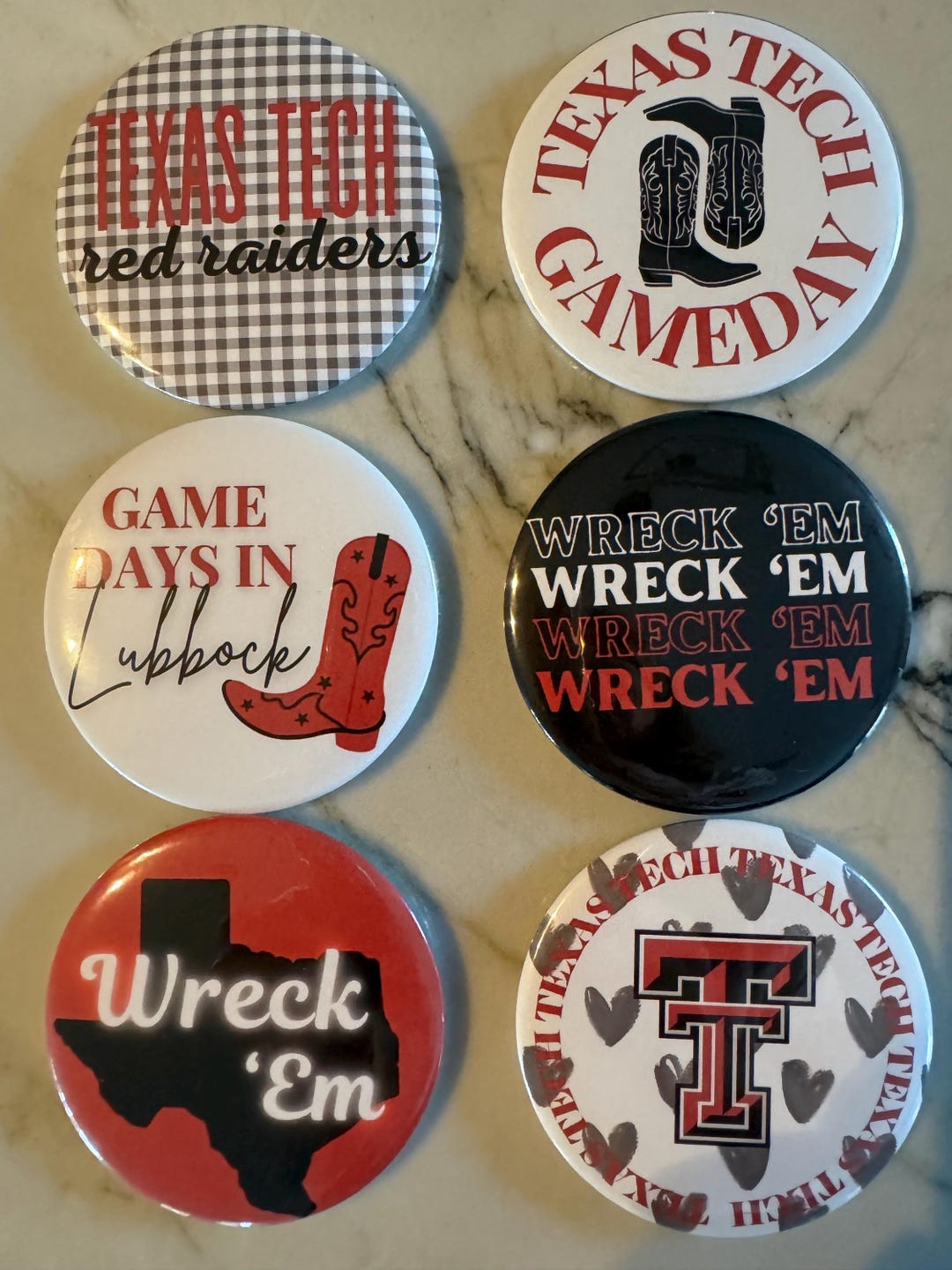 Texas Tech University Gameday Buttons/pins - Etsy