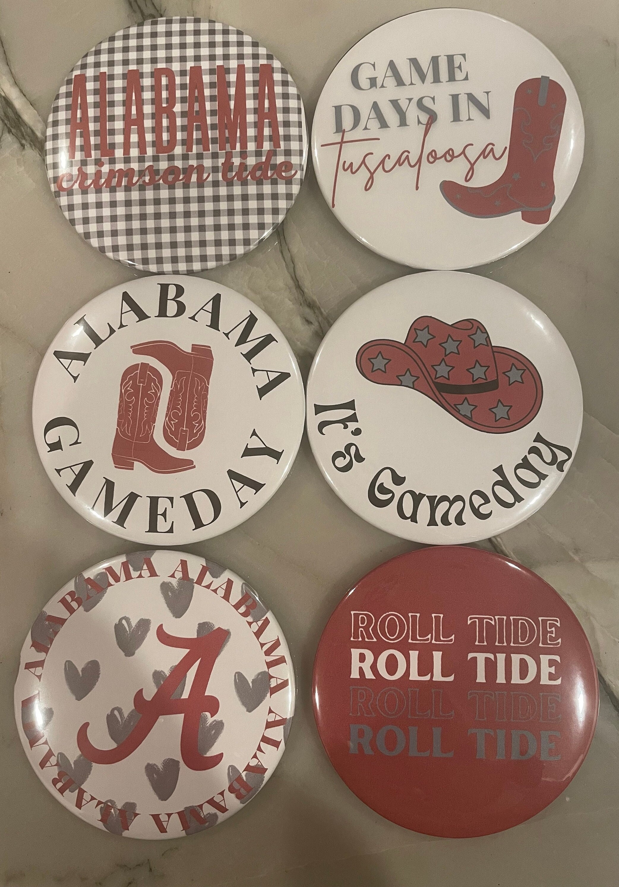 University of Alabama Gameday Buttons/pins - Etsy