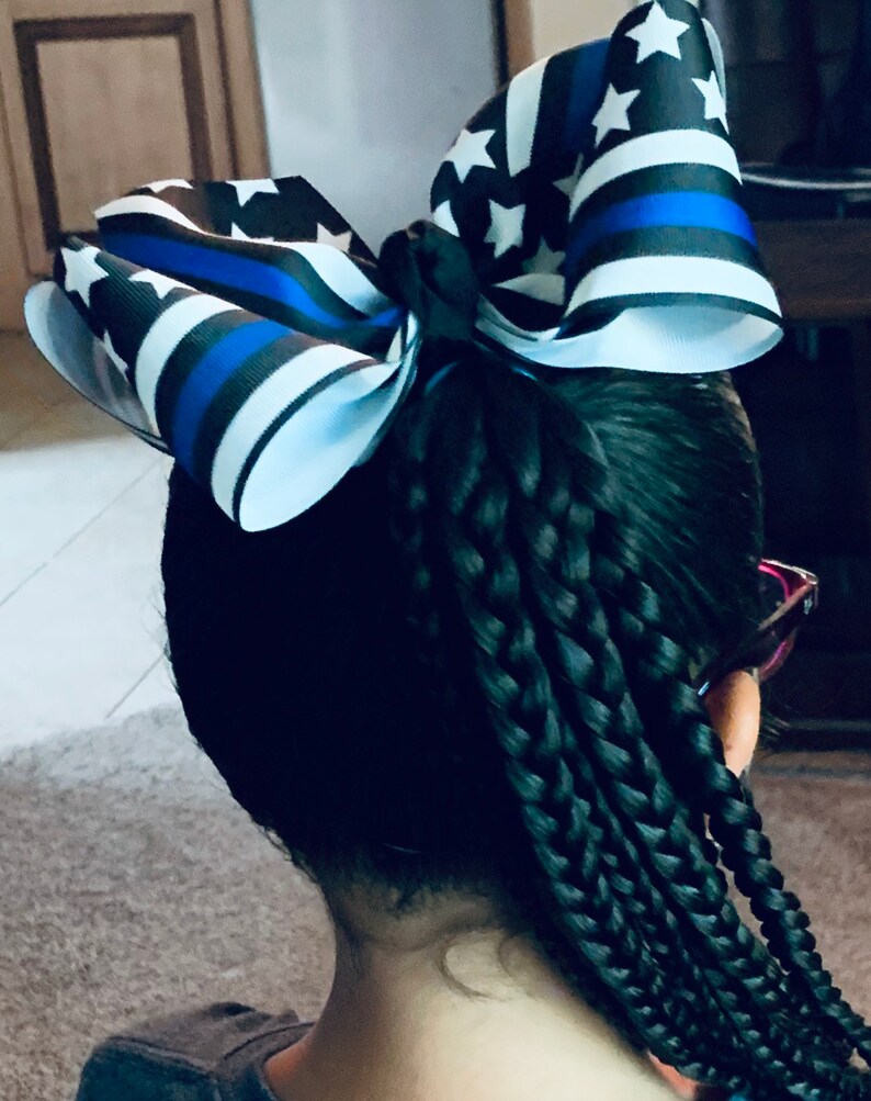 Thin Blue Line Hair Bow - Etsy