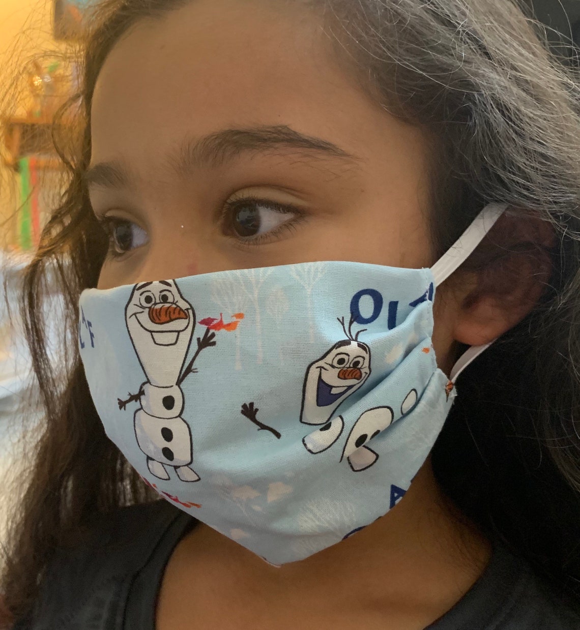 Frozen Olaf Fabric Face Mask | Etsy