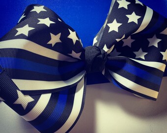 Police Bow, Law Enforcement Bow, Thin Blue Line Wreath, Police ...