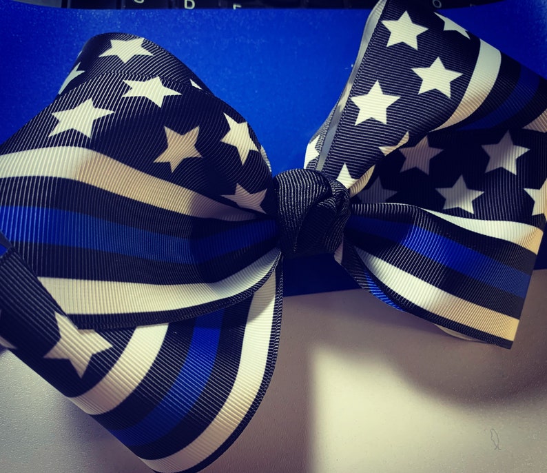 Thin Blue Line Hair Bow - Etsy