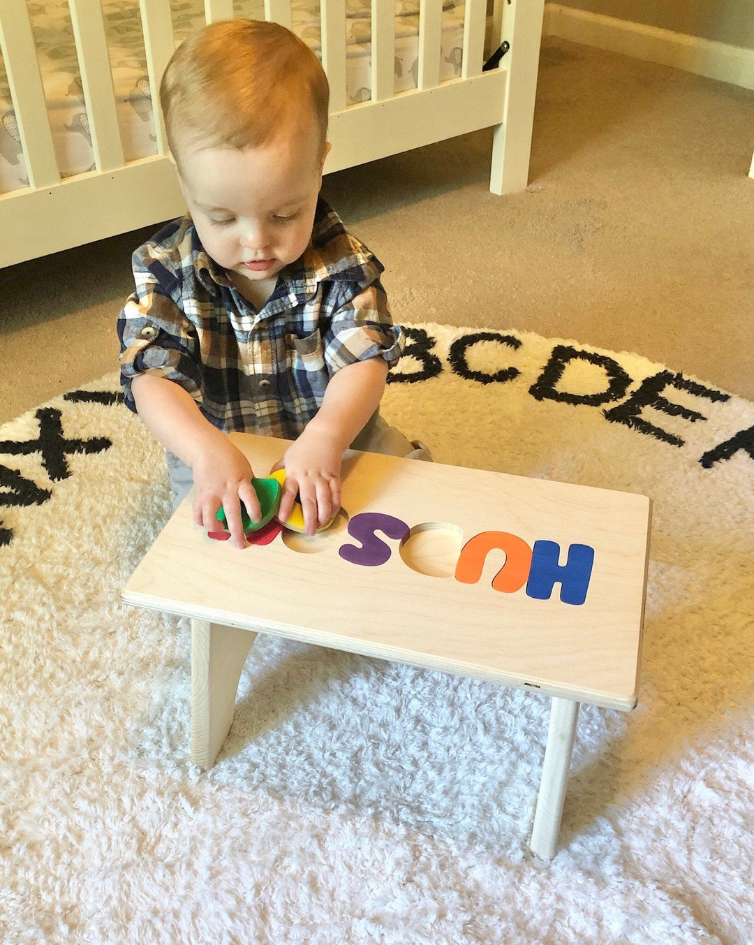 Name Puzzle STOOLS, Wooden Personalized Puzzle, Stools With Name, Gifts ...
