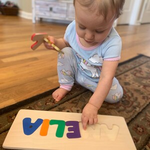 Baby Shower Gift, Personalized Gift for Babies, Wooden Puzzle, Name ...