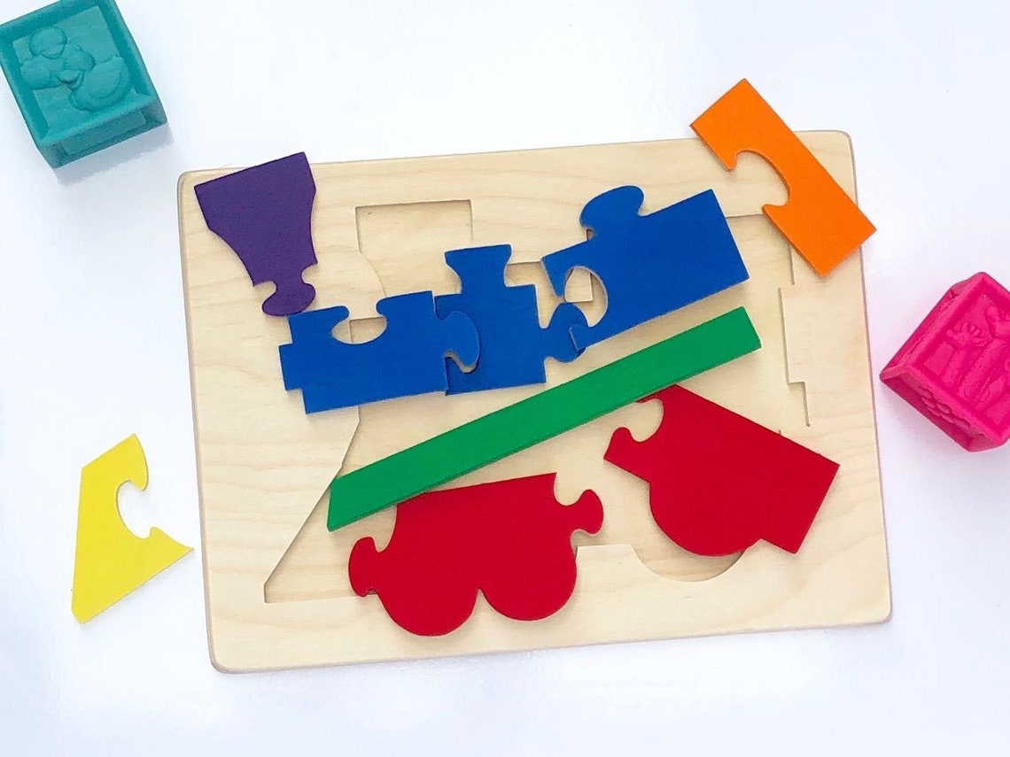Train Puzzle Wooden Puzzle Toys for Kids Puzzle | Etsy