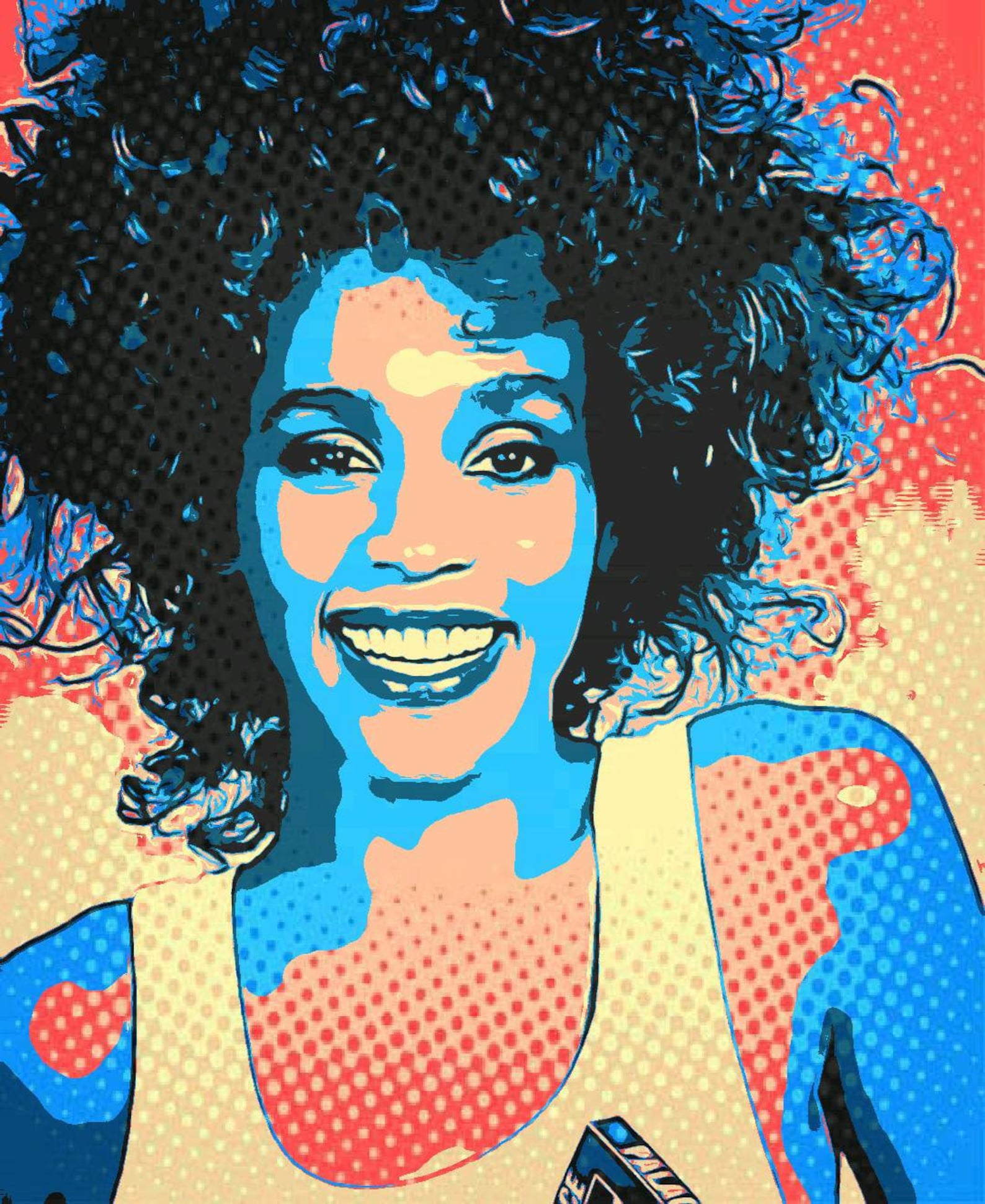 Whitney Houston Art Print Whitney Afrocentric Art Modern - Etsy