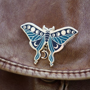 SECONDS SALE: Lunar Moth Enamel Pin - Etsy