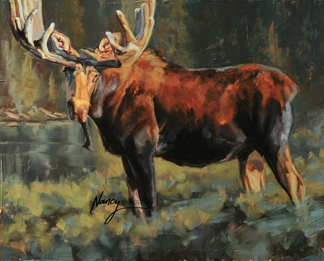 Prince of the Valley american Moose Giclee Print 24x30 - Etsy
