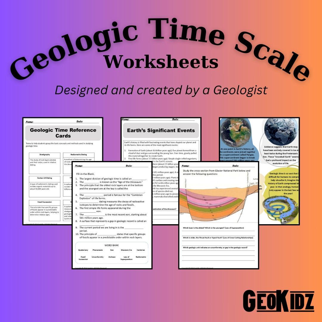 Geologic Time Scale Digital Worksheet - Etsy