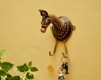 Key Rack Holder Key Hanger Organizer for Keys Horses Brass - Etsy