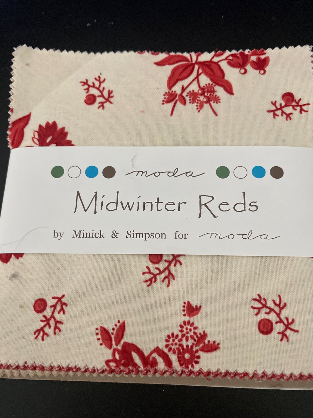 Moda Midwinter Reds by Minick & Simpson Charm Park OOP HTF Rare - Etsy