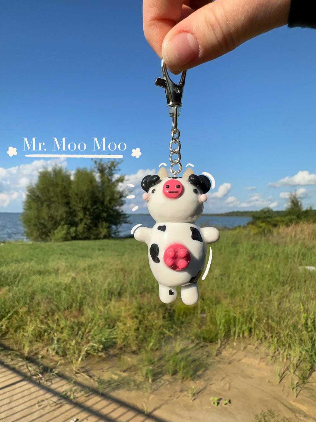 Mr. Moo Moo Cow Keychain - Etsy