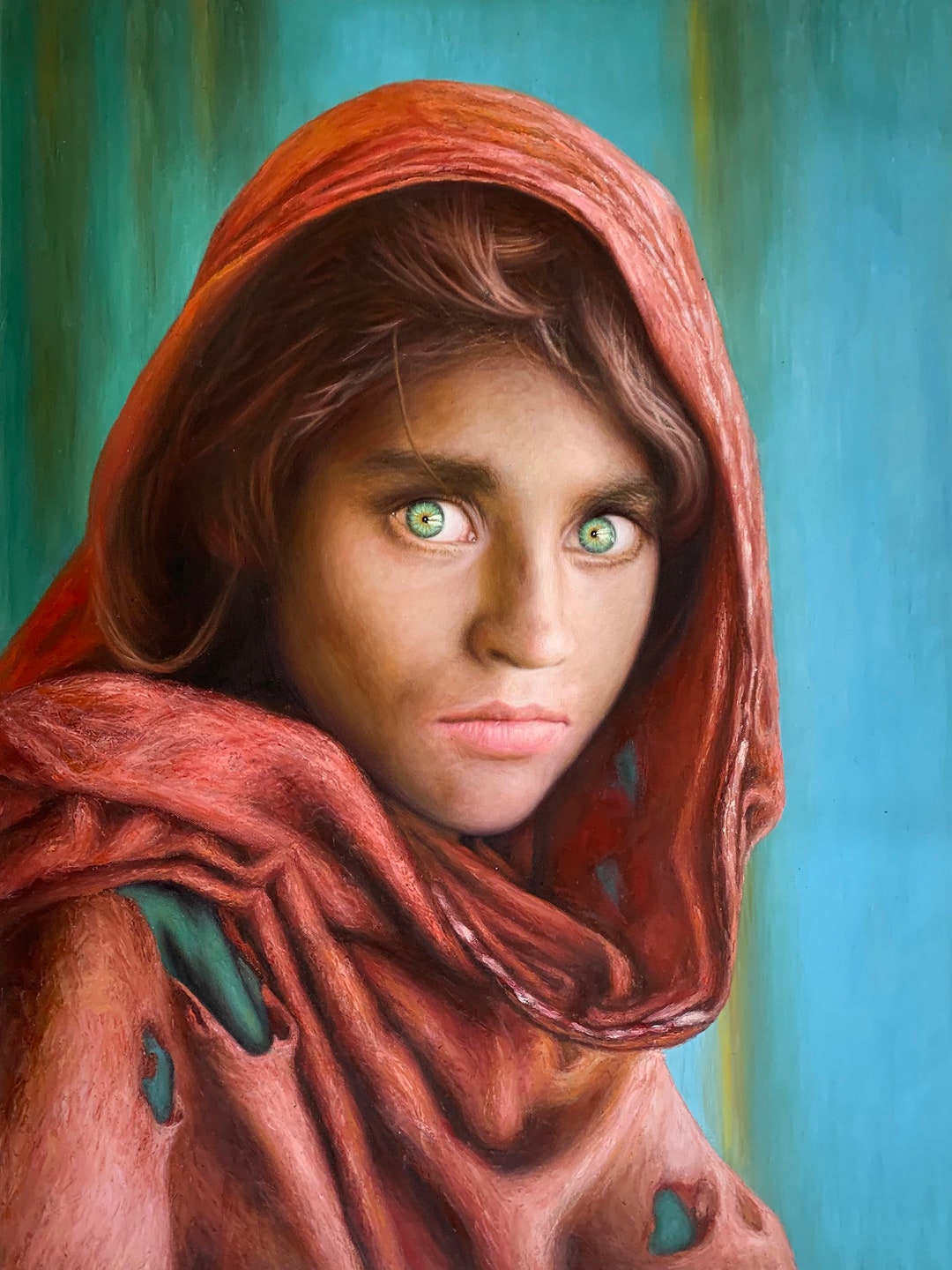 National Geographic's Green-eyed 'afghan Girl' Steve Mccurry, Oil ...