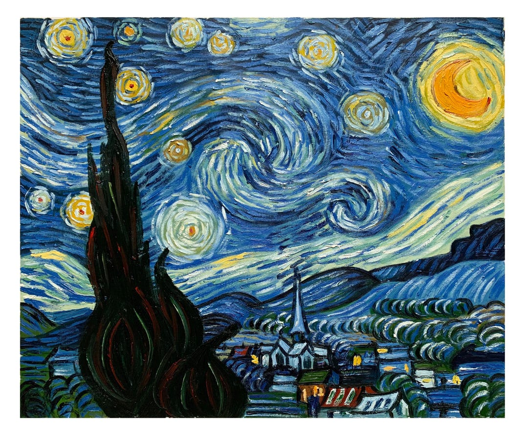 Vincent Van Gogh's 'starry Night' Reproduction - Oil Painting on Canvas ...