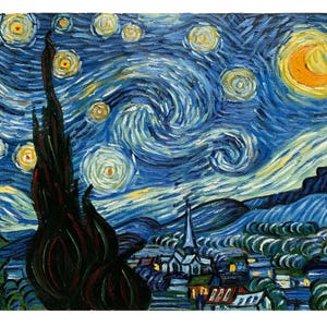 Vincent Van Gogh's 'starry Night' Reproduction - Oil Painting on Canvas ...