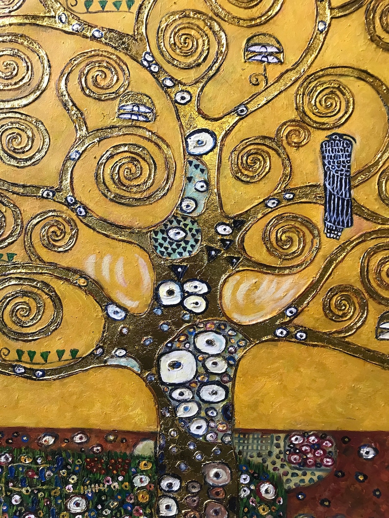 Gustav Klimt the Tree of Life Stoclet Frieze Repro Gold Leaf - Etsy