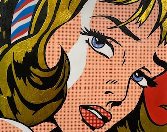 Lichtenstein Ribbon Girl - Etsy