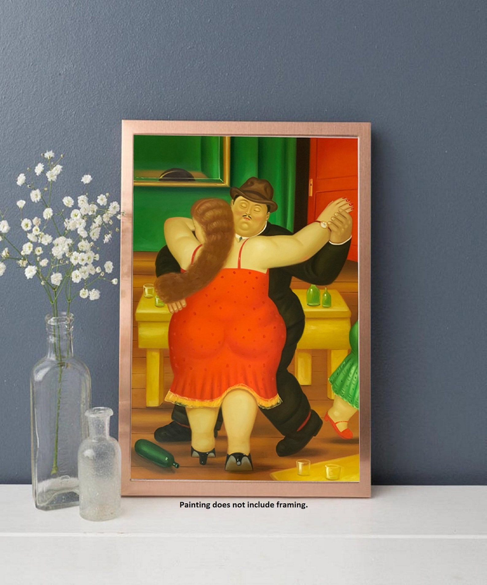 Couple Dancing Fernando Botero Repro, Oil Painting on Canvas, 100% Hand ...