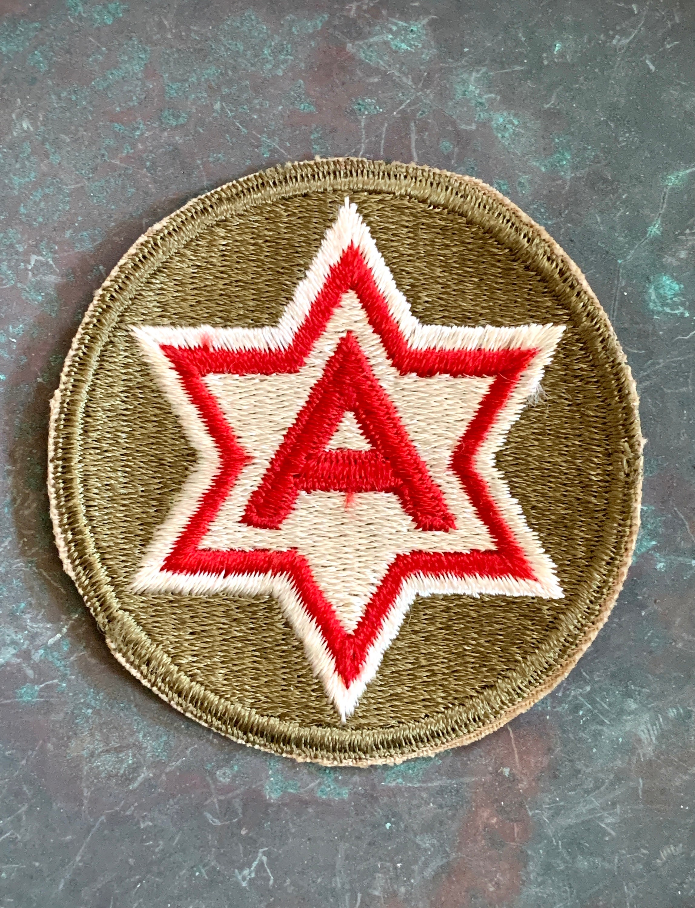 Vintage Army Patch; Six Point Star; Green, Red & White - Etsy