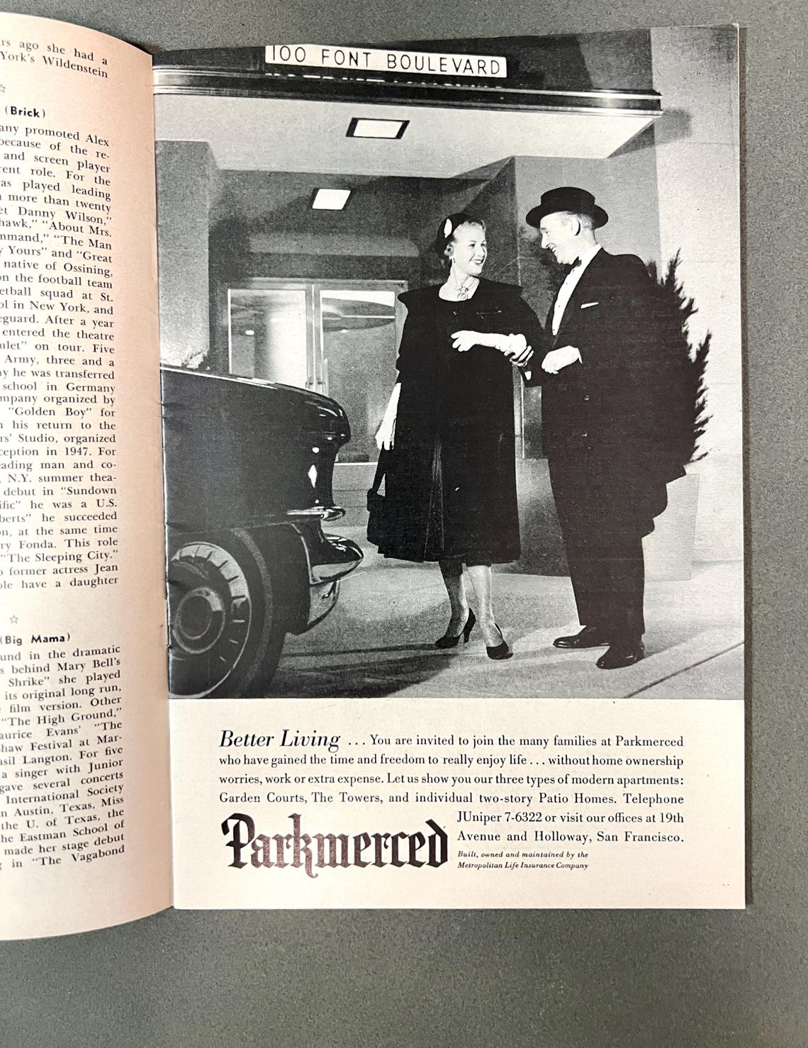 The Playgoer 1950's / Curran Theatre "cat on a Hot Tin Roof" & Stage ...