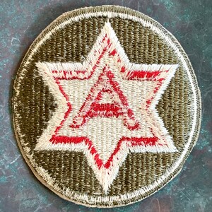 Vintage Army Patch; Six Point Star; Green, Red & White - Etsy