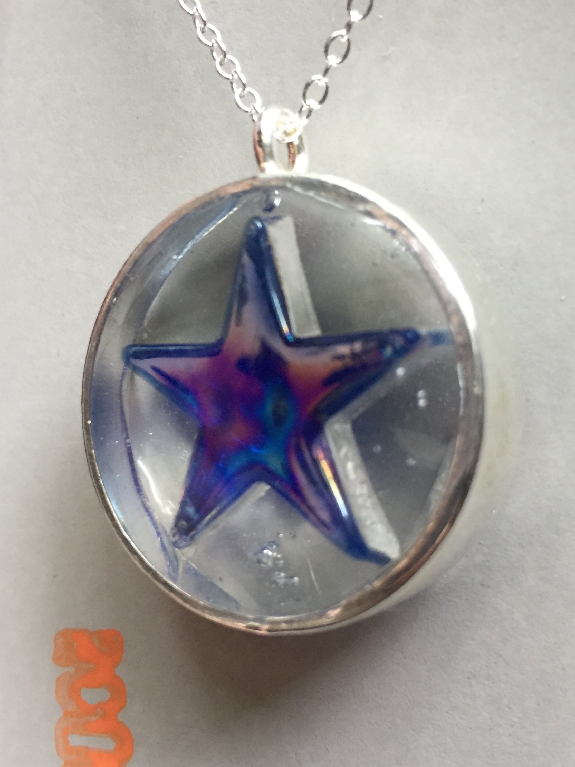 Glass Star Pendant - Etsy
