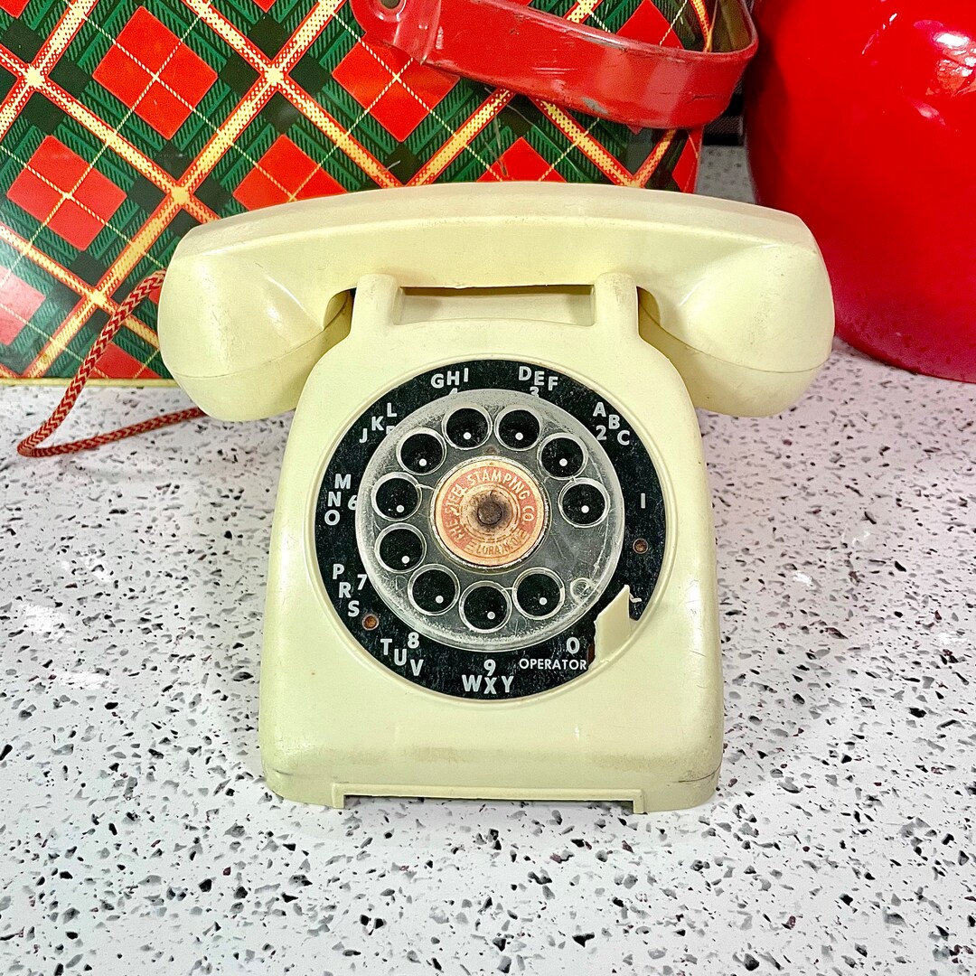 Vintage 1950s Toy Telephone by Steel Stamping Co Mid Century Miniature ...