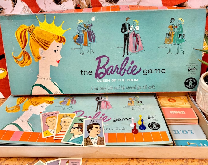 Vintage Original 1960 the Barbie Game Queen of the Prom Mattel Board ...