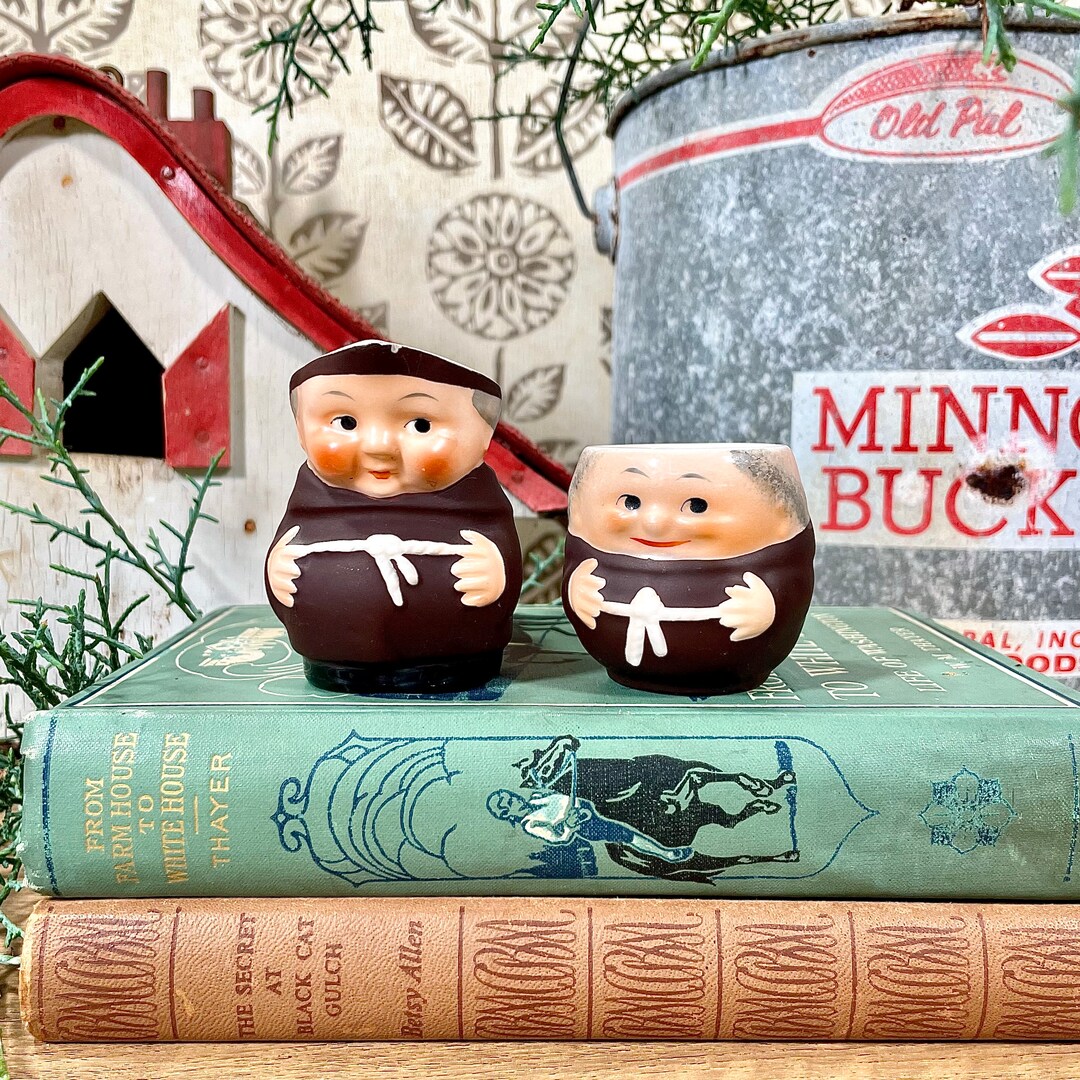 Vintage 1950s Goebel Friar Tuck Pair Mid Century West Germany Monk ...